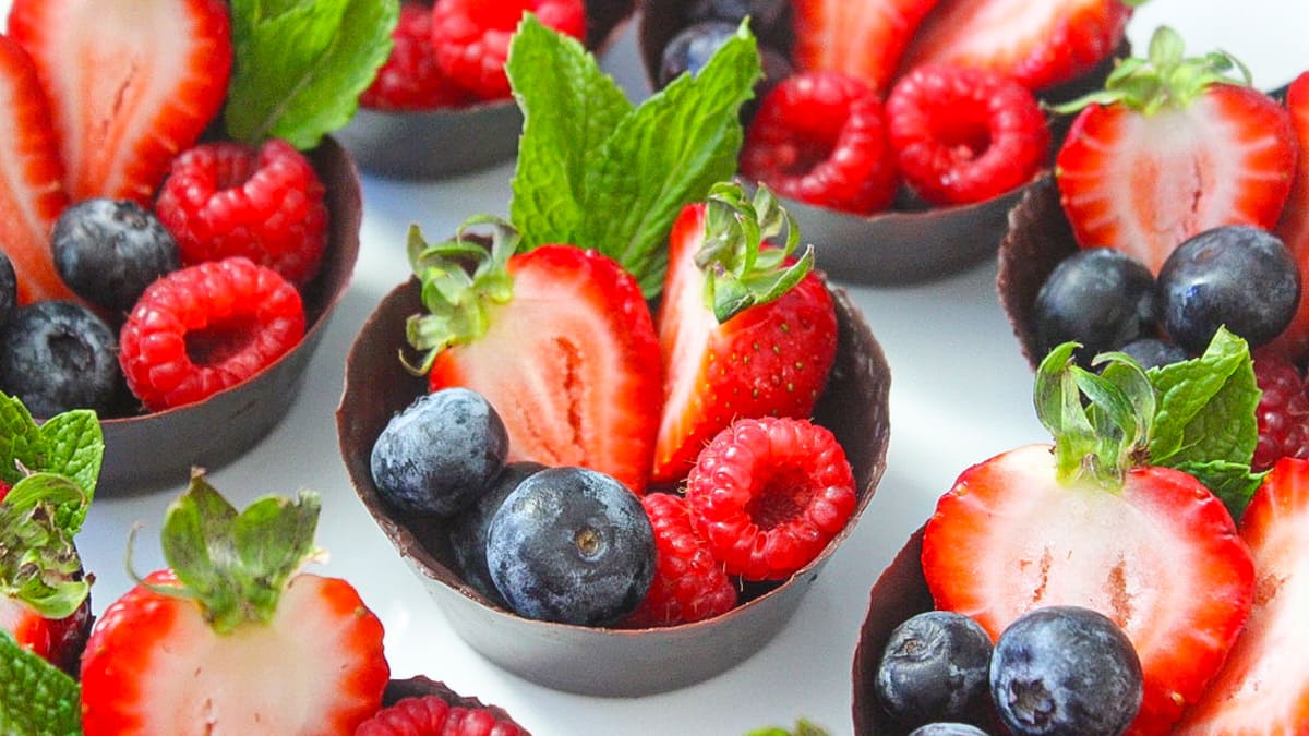 Chocolate Fruit Cups- The Peachee Pear